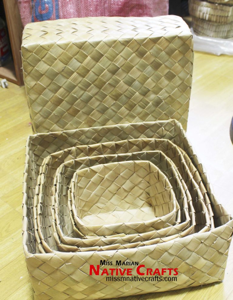 Set of 4 Lauhala Baskets | Miss Marian Native Crafts